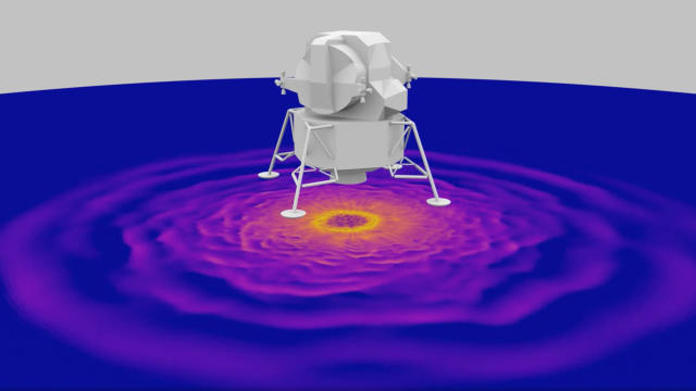 NASA Supercomputers Recreate Apollo 12 Moon Landing's Dust Cloud